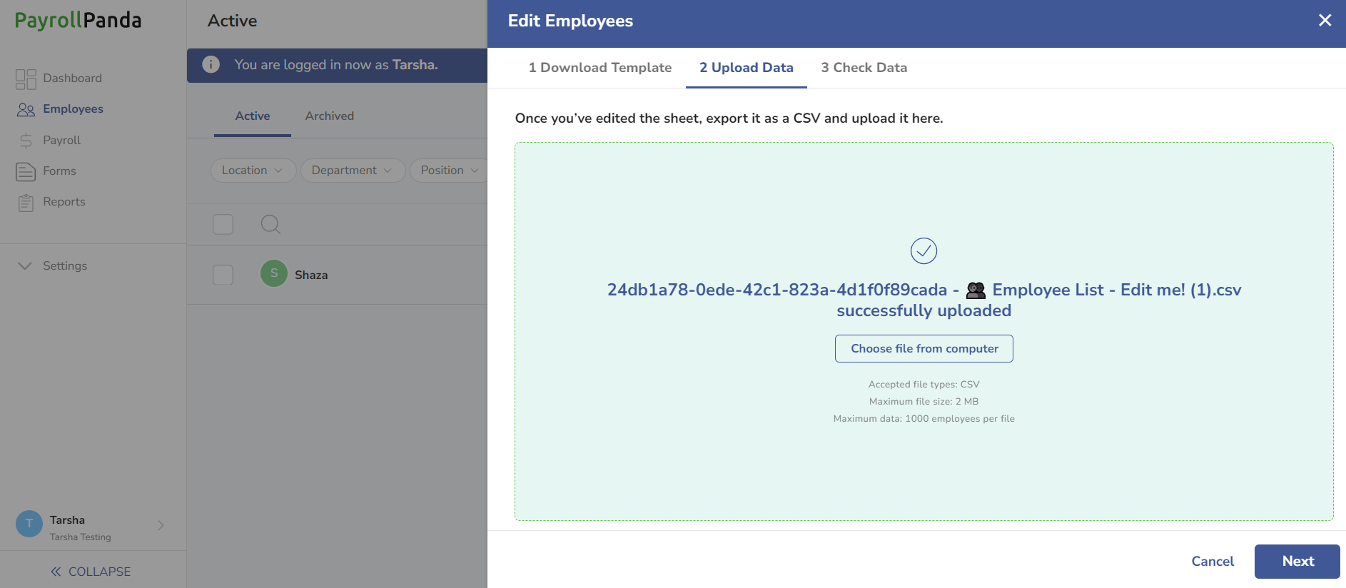 How to bulk edit multiple employee profiles? | PayrollPanda